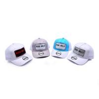 China Custom 6 Panel Trucker Cap Cotton Front Mesh Back Pre Curved Visor Snapback 58cm for sale