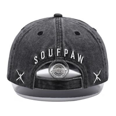 China BSCI Solid Washed Cotton Twill Sports Cap 6 Panel Unstructured for sale