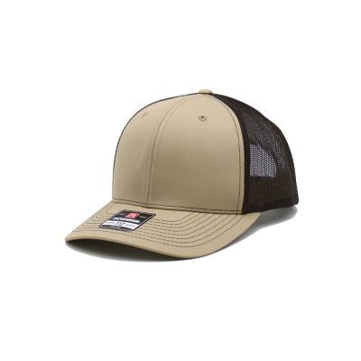 China Adjustable Size Blank Contrast 6 Panel Trucker Cap Cotton Sweatband for sale