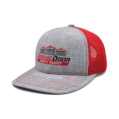 China Custom 6 Panel Trucker Cap Embroidered Logo Polyester Mesh Hat for sale