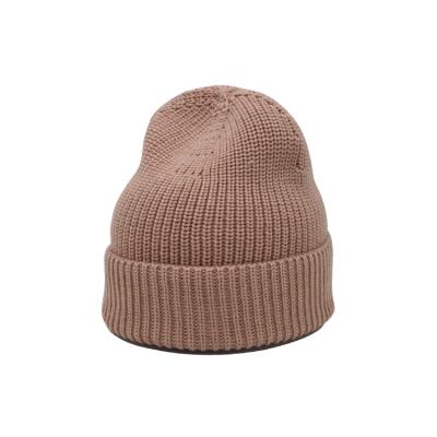 China OEM Acrylic Polyester Knit Beanie Hats 58CM Circumference for sale