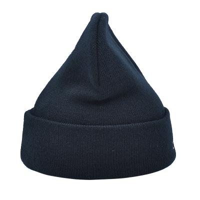 China OEM Polyester 58CM Knit Beanie Hats With Custom Embroidery logo for sale