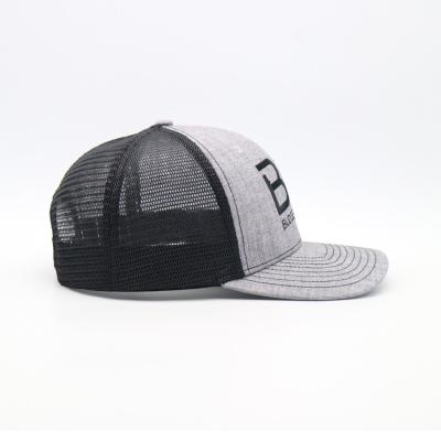 China Plastic Snapback Trucker Cap Pre-curved Visor Richardson Style for sale