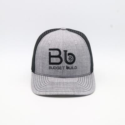 China Plastic Snapback Trucker Cap Pre-curved Visor Richardson Style for sale