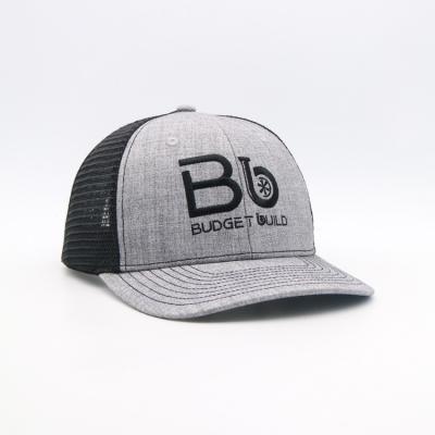 China Plastic Snapback Trucker Cap Pre-curved Visor Richardson Style for sale