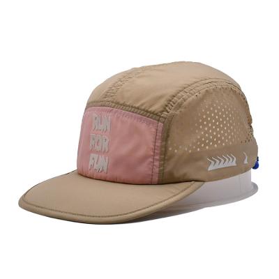 China Unisex 5 Panel Camper Hat Flat Brim One Size Fits All  Custom logo for sale