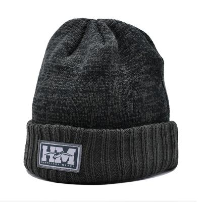 China Custom Embroidery Blank Beanie Hat 58CM Common Fabric for sale
