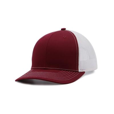 China OEM Gorras 6 Panel Trucker Cap Pre Curved Brim Mesh Snap Back Sports Hats for sale