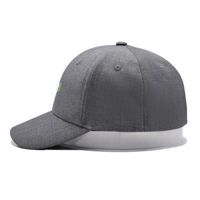 China Structured Embroidered Baseball Caps Polyester Nylon Corduory Curved Visor for sale