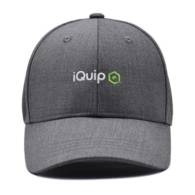 China Structured Embroidered Baseball Caps Polyester Nylon Corduory Curved Visor for sale