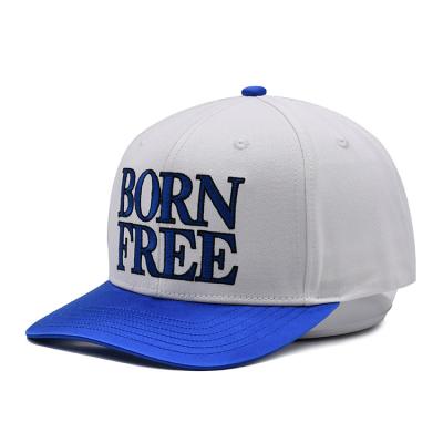 Chine Broderie 3D Casquettes de base-ball à rayures de plein temps Visor incurvé à vendre