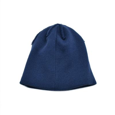 China 58CM Unisex Knit Beanie Hats In Blue Green Color Custom for sale