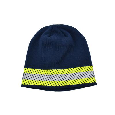 China 58CM Unisex Knit Beanie Hats In Blue Green Color Custom for sale
