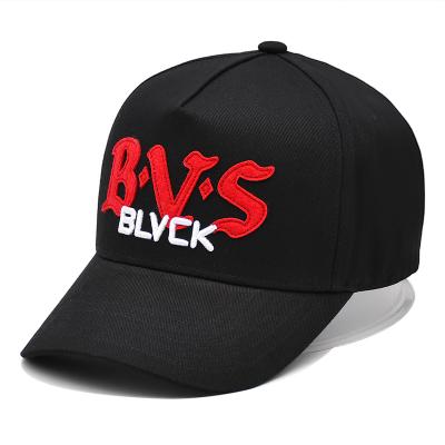 China Gekromde geborduurde honkbalpeten zweetband 100% katoen sluiting metalen riem Te koop