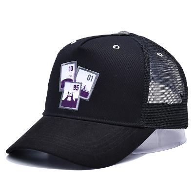 China Unisex Constructed Cotton Front 6 Panel Trucker Cap High Profile Crown for sale