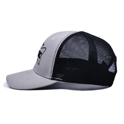China Trendy Classic Trucker Cap With Pre Curved Visor Plastic Snapback Closure Logo Customize Cool for sale