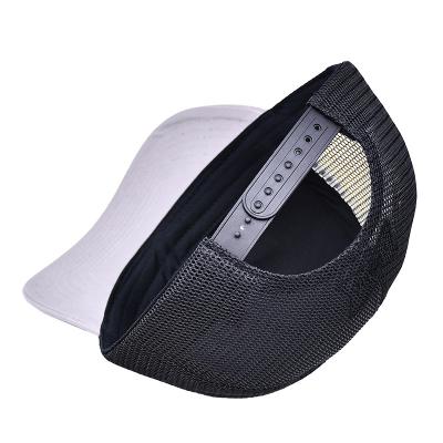 China Trendy Classic Trucker Cap With Pre Curved Visor Plastic Snapback Closure Logo Customize Cool for sale