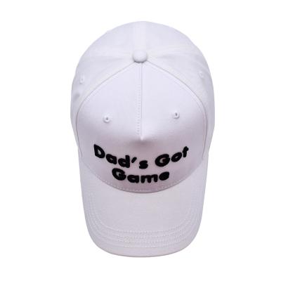 China Flat Curve Peak Style 5 Panel Baseball Cap With 3D Embroidery Logo Cotton Sweatband for sale