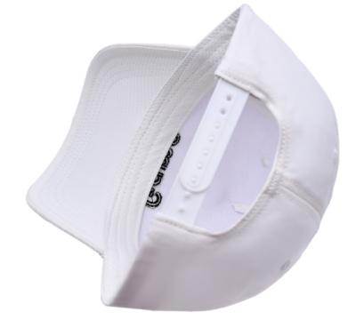 China Flat Curve Peak Style 5 Panel Baseball Cap With 3D Embroidery Logo Cotton Sweatband for sale