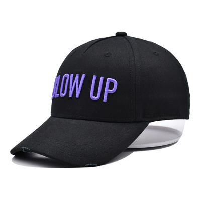 Chine Cap d'un joueur de base-ball 100% en coton avec logo du client, Cap personnalisé brodé 3D à vendre