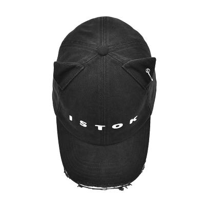 China Curved Visor 6 Panel Baseball Cap Customize Your Style with Cotton With Distressed for sale