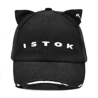 China Curved Visor 6 Panel Baseball Cap Customize Your Style with Cotton With Distressed for sale