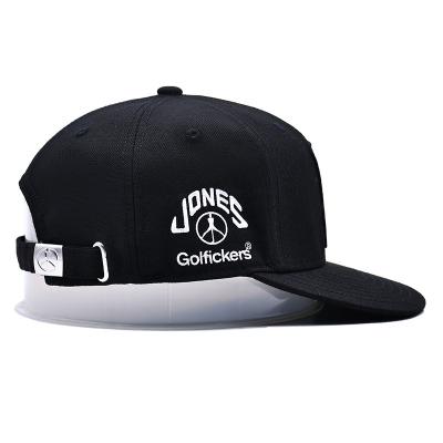 China Embroidered Structured Snapback Hats with Flat Visor Cotton Fabric And Inner Tape Printing for sale