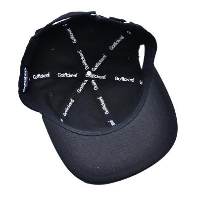 China Embroidered Structured Snapback Hats with Flat Visor Cotton Fabric And Inner Tape Printing for sale