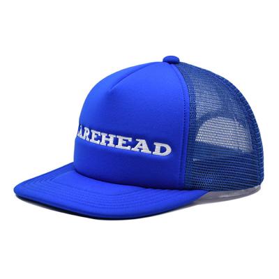 China Embroidered Logo All Season Hat 6-Panel Constructed Caps With Sponge Visor And Front Panel for sale