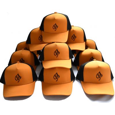 China 3D Embroidered Trucker Cap Hats with Premium Cotton Sweatband for sale