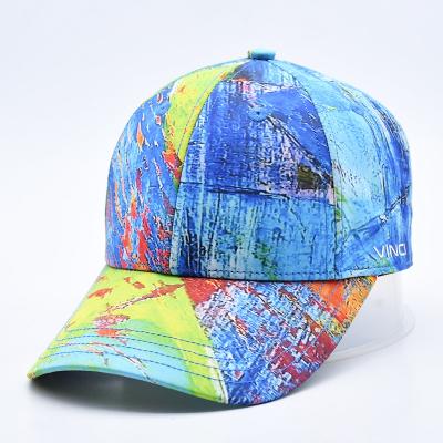 China 6 Panel Baseball Cap with Printing Logo Profile and Curved Visor for sale