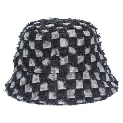 China Fashion Designer Bucket Hats High Quality Denim Jeans Fisherman Bucket Hat With Custom Logo for sale
