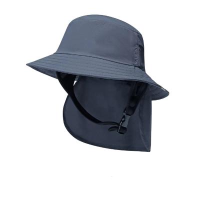 China New Breathable Brim Sunshade Quick-Drying Beach Cool Surfing Hat Cap Custom Surf Bucket Hat for sale