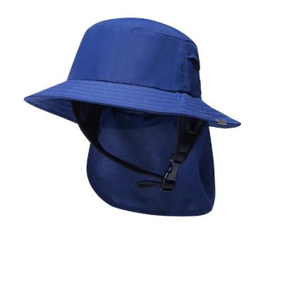 China New Breathable Brim Sunshade Quick-Drying Beach Cool Surfing Hat Cap Custom Surf Bucket Hat for sale