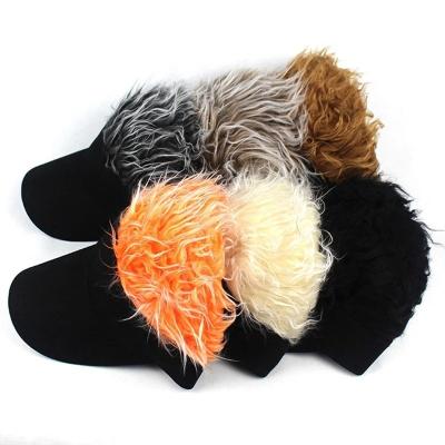 China Warm Baseball Caps Fashion Peaked Wig Hat Autumn Winter Casual Sports Golf Cap Male Funny Design Snapback Hats For Men for sale