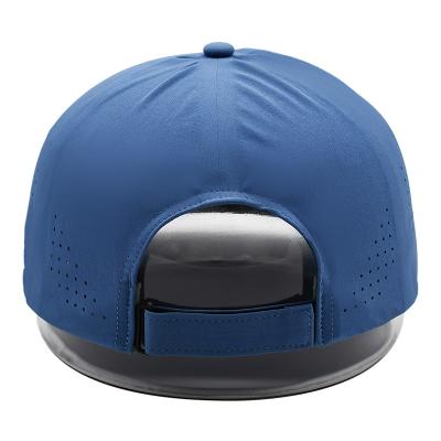Cina Wholesale Plain 6 Panel Lightweight Quick Dry Sports Baseball Cap Performance Laser Cut Hole Sport Papa' Hat in vendita