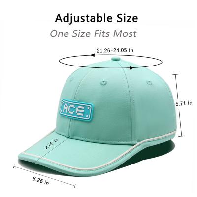 China Oem Custom Ace Rubber Patch Pvc Logo Baseball Cap 6 Panel Sports Hats Gorras for sale
