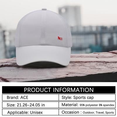 Cina Cappello Ace Fabbricante Nuova tecnologia Nastro senza cuciture Stile Baseball Bianco Sport Cappelli da baseball in vendita