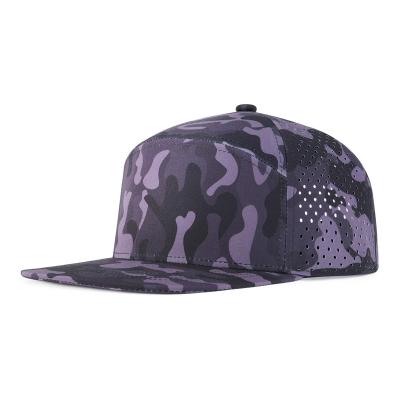 China Customized Snapback Hat Adjustable Performance Laser Cut Hole Perforated Snapback Cap for sale