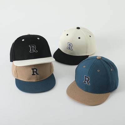 China High Quality Kids Cotton Flat Brim Sport Hat Embroidery Letter Child Outdoor Snapback Cap for sale