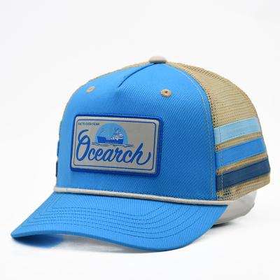 China High Quality Custom Australia Trucker Cap 100% Cotton With Side Stripe Embroidered Logo Design Your Own Unique Style Truck Hat for sale