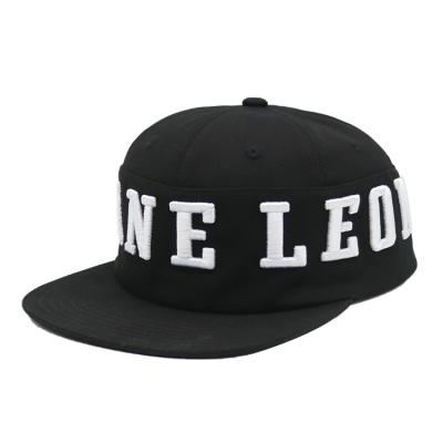China High Quality 6 Panel Flat Brim Hip Hop Cap Snapback Hat Custom 3D Embroidered Snapback Cap Supplier for sale