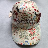 China Letter Embroidery / Printed Baseball Caps Full 5 Panel / 6 Panel Floral Patterned for sale
