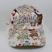 China Letter Embroidery / Printed Baseball Caps Full 5 Panel / 6 Panel Floral Patterned for sale