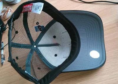 China American Leather Strap Mens Hip Hop Hats , Trucker Mesh Baseball Cap for sale