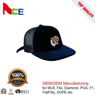 China embroidered custom suede cap snapback cap trucker mesh hat summer hat Custom suede Hats for sale