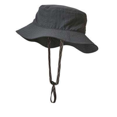 China Adjustable Folding Outdoor Boonie Hat , Men Beach Sunshade Camo Bucket Hat With String for sale