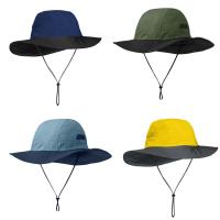 China Custom Fishing Bucket Hats 56-58cm with Adjustable String - Wholesale Unstructured Caps in Polyester/Nylon for sale