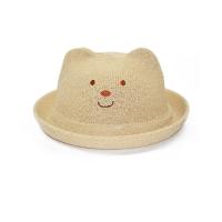 China Korean Cat Ears Children's Summer Hat 54cm Straw Material in 7 Colors - Wholesale 100 Sets Minimum for sale