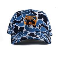 China Camo Printed Baseball Cap OEM ODM Adult 58cm Polyester Sports Hat ACE Headwear for sale